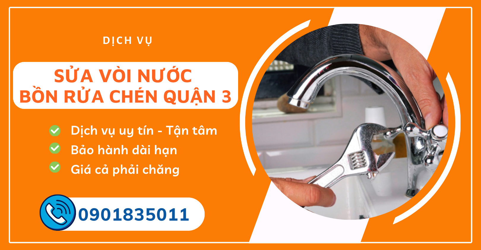 Bảng giá sửa vòi nước bồn rửa chén quận 3 - Cam kết giá rẻ